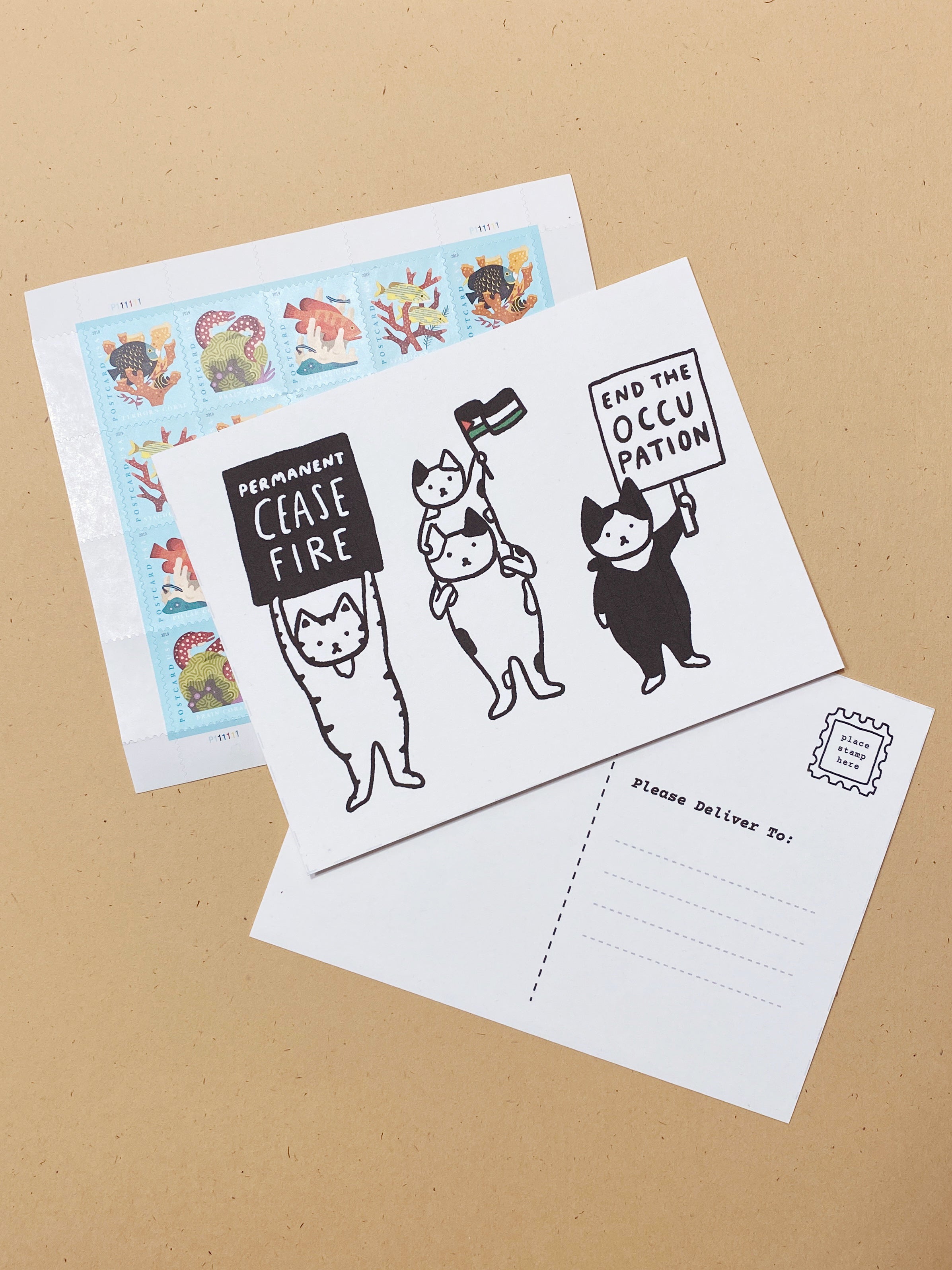 Free! Ceasefire Palestine Postcards – Tiffbits Shop